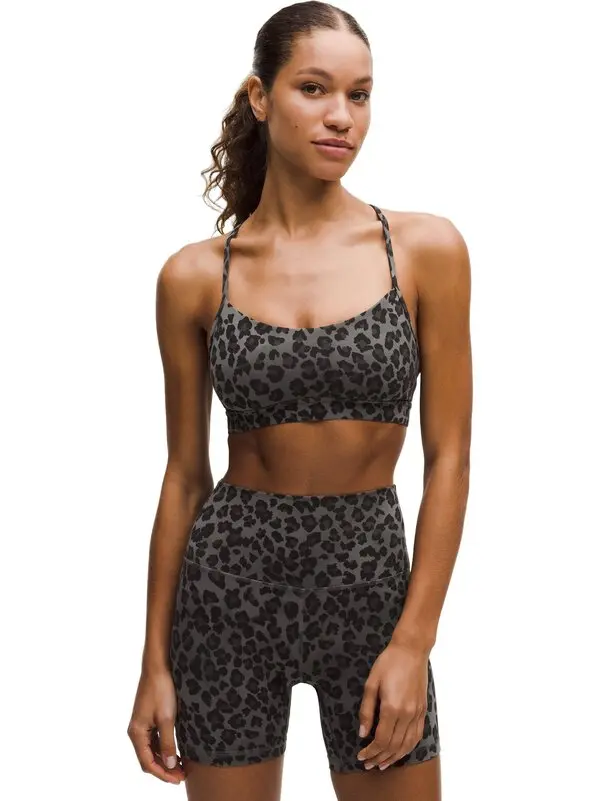 Lululemon Flow Y Bra Nulu - True Leopard Black Multi