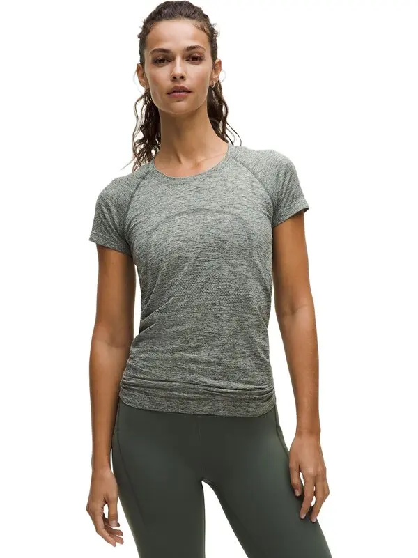 Lululemon Swiftly Tech Short-sleeve Shirt 2.0 - Rainforest Green/light Ivory