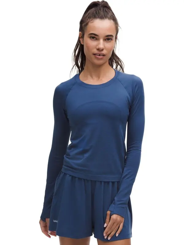 Lululemon Swiftly Tech Long-sleeve Shirt 2.0 - Blue Twill