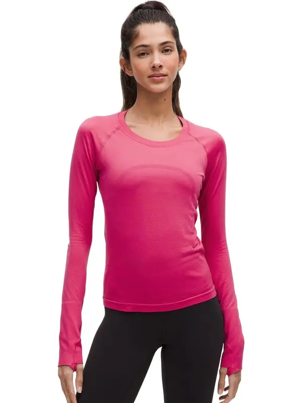 Lululemon Swiftly Tech Long-sleeve Shirt 2.0 - Raspberry Coulis/raspberry Coulis