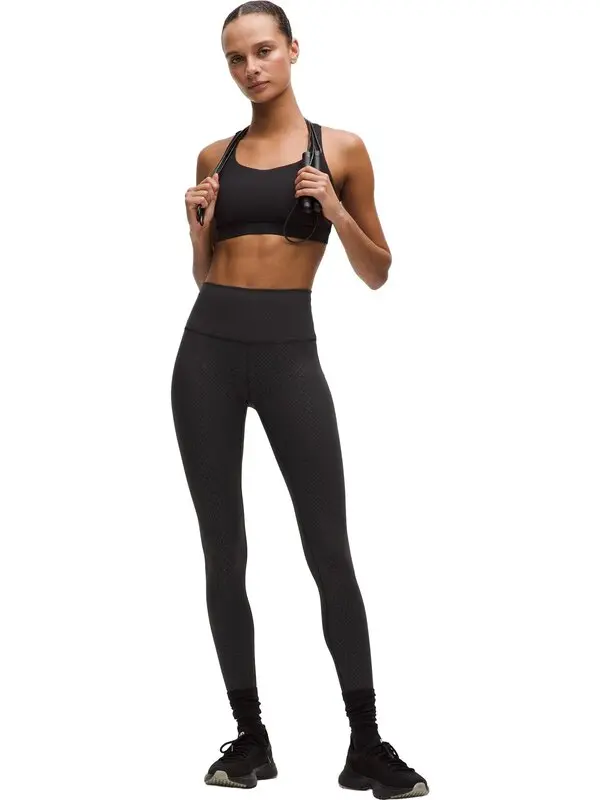 Lululemon Wunder Train High-rise Tight 28 - Kite Geo Emboss Black