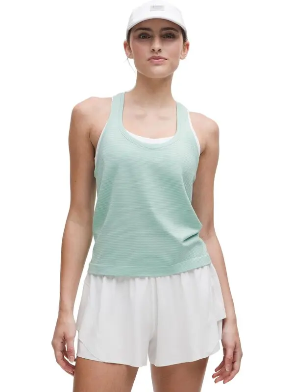 Lululemon Swiftly Tech Racerback Tank Top 2.0 - Spandex Stripe Sea Water/white