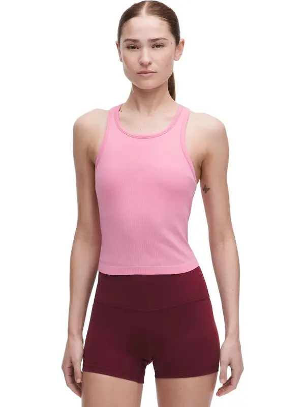 Lululemon Ebb To Street Cropped Racerback Tank Top - Candy Cloud