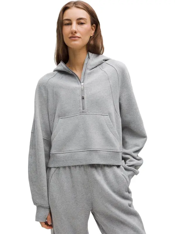 Lululemon Scuba Oversized Half-zip Hoodie - Heathered Core Medium Grey