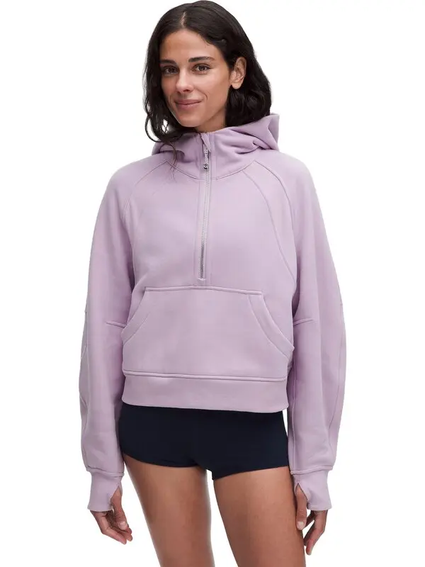Lululemon Scuba Oversized Half-zip Hoodie - Lilac Play/mirror Silver
