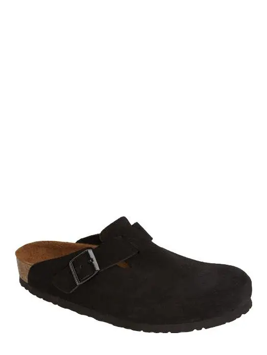 BIRKENSTOCK Boston Soft Clog - Black Suede