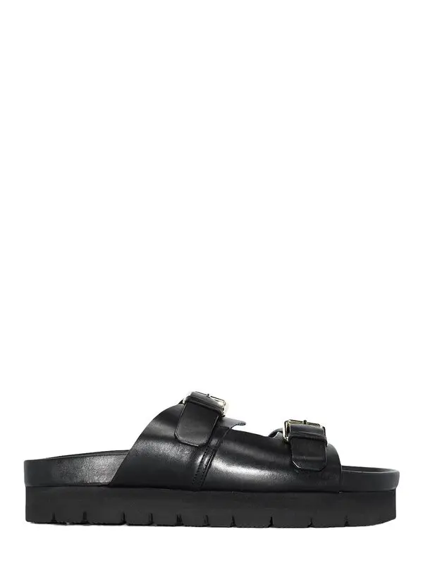 Grenson Flora Flatform Sandals - Black
