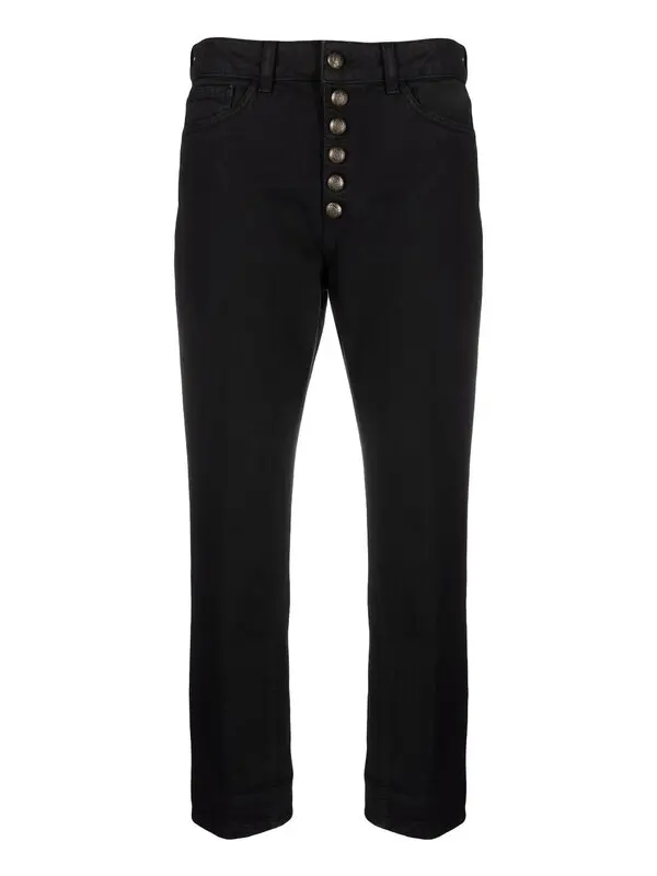 DONDUP High-waisted Trousers - Black