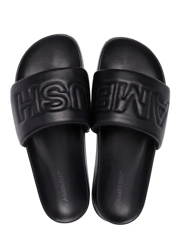 AMBUSH Logo-quilted Slides - Black