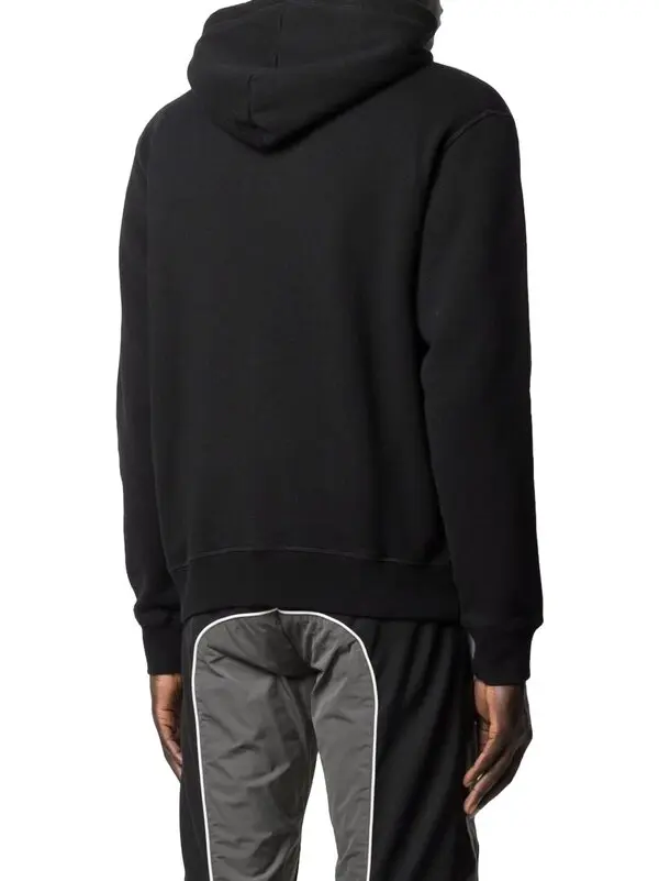 Dsquared2 Cotton Graphic Print Hoodie - Black