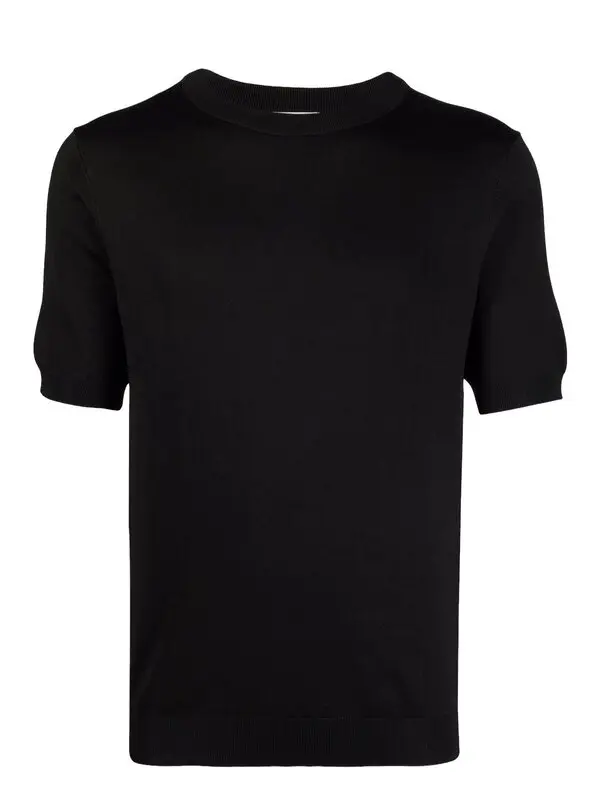 Sandro Round-neck Short-sleeved T-shirt - Black