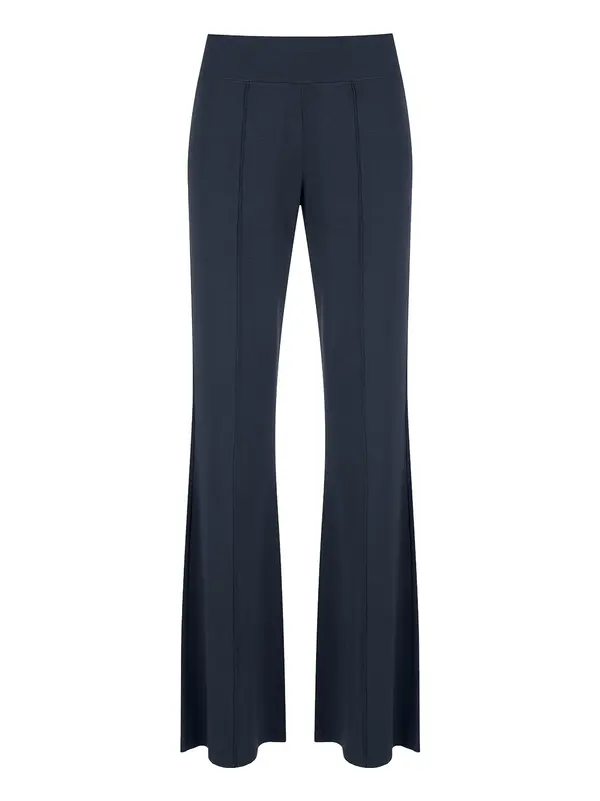 LYGIA & NANNY Flared Pleated Trousers - Blue