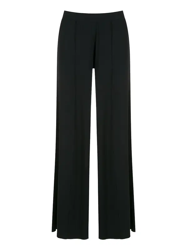 LYGIA & NANNY Flared Pleated Trousers - Black