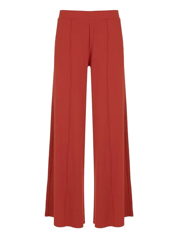 LYGIA & NANNY Flared Pleated Trousers - Red