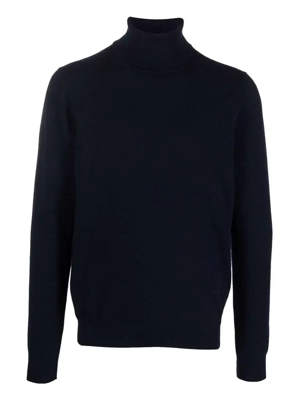 Malo Roll-neck Jumper - Blue