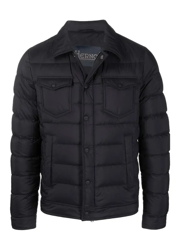 Herno Long-sleeve Down-feather Jacket - Black