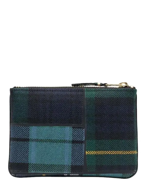 Comme Des Garçons Tartan Patchwork Wallet - Green