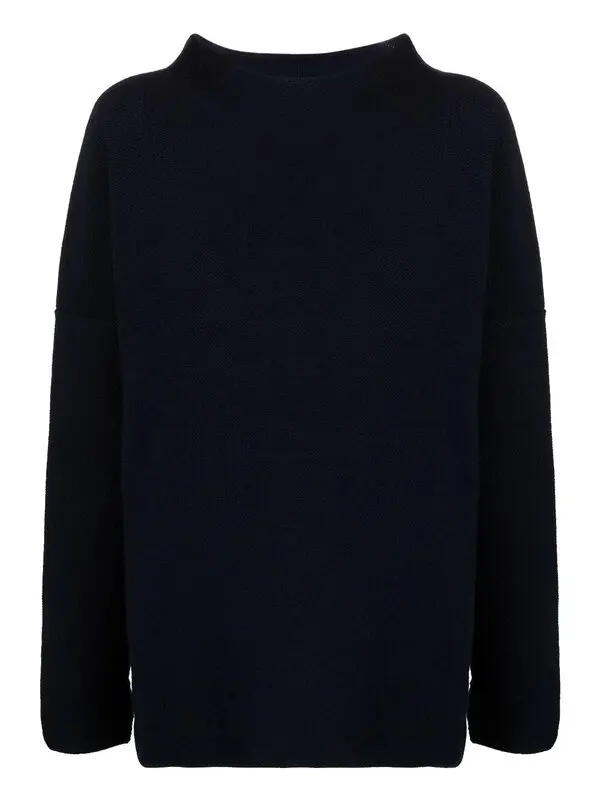 DANIELA GREGIS Wool Mock-neck Sweater - Blue