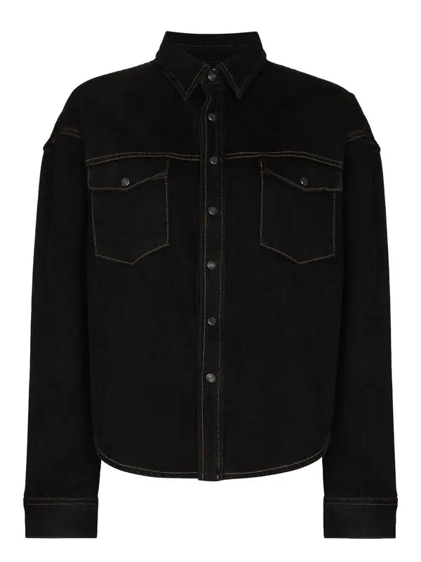 Wardrobe.NYC Oversized Denim Jacket - Black