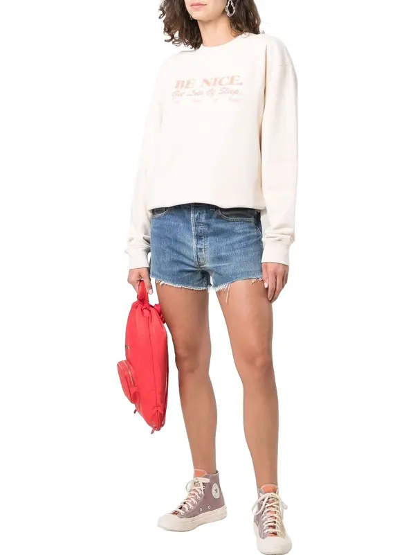 RE/DONE Raw-edge Denim Shorts - Blue