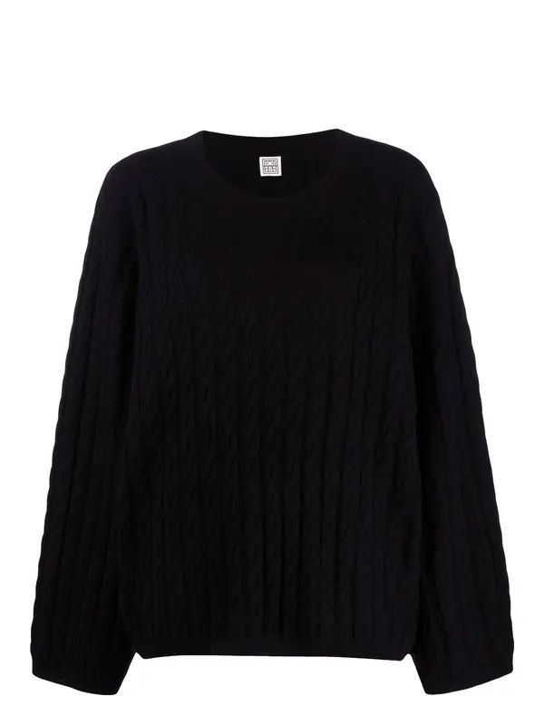 TOTEME Cable Knit Cashmere Jumper - Black
