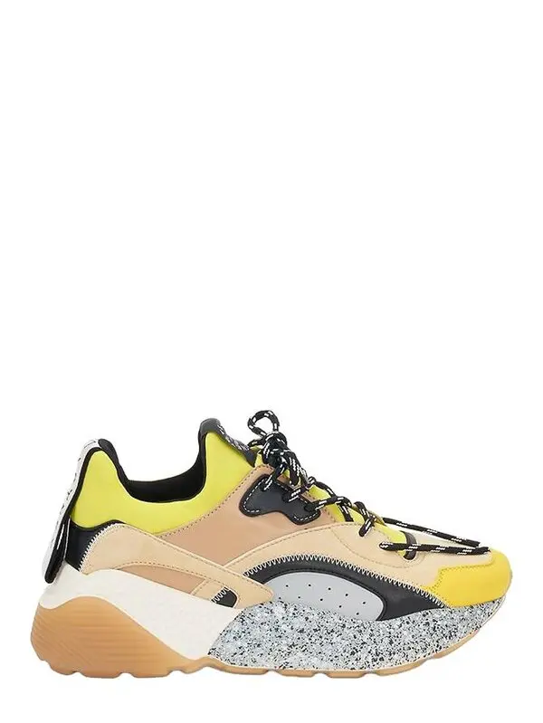 Stella McCartney Eclipse Panelled Lace-up Sneakers - Yellow