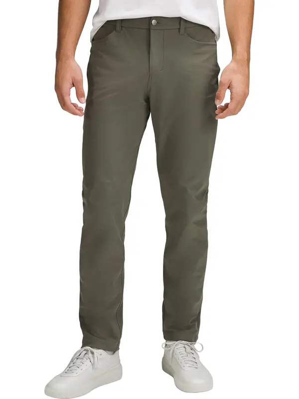 Lululemon Abc Classic-fit Five Pocket Pant 34l - Army Green