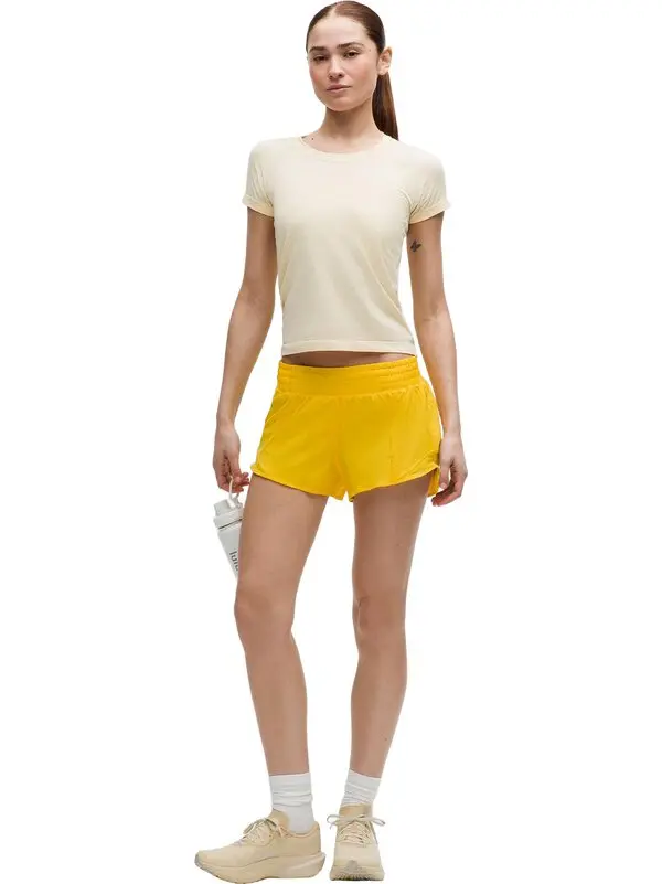 Lululemon Hotty Hot High-rise Lined Short 2.5 - Lemon Lush