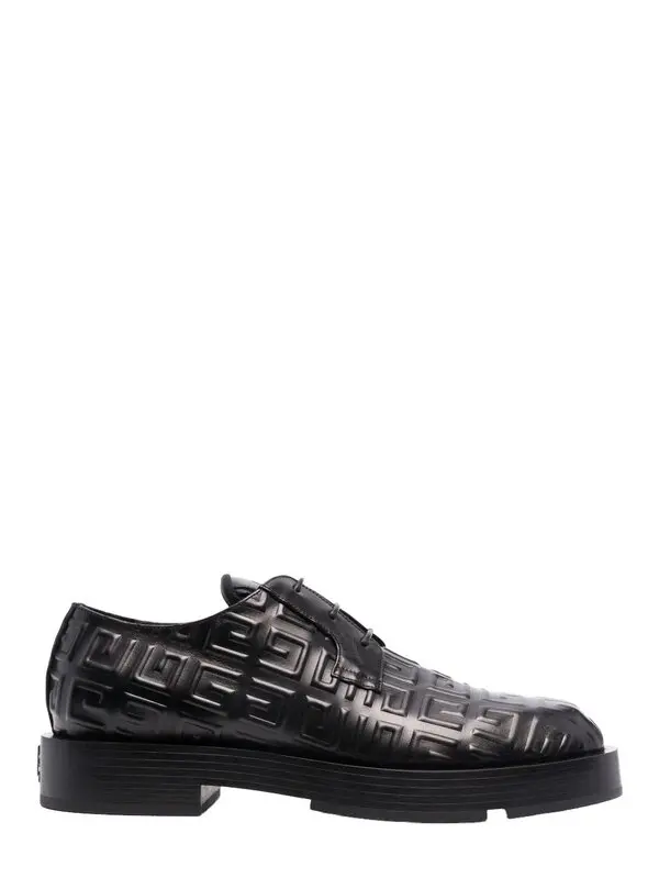 Givenchy 4g-motif Leather Derby Shoes - Black