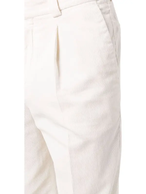 Brunello Cucinelli Pleat-detail Cotton Trousers - Neutrals