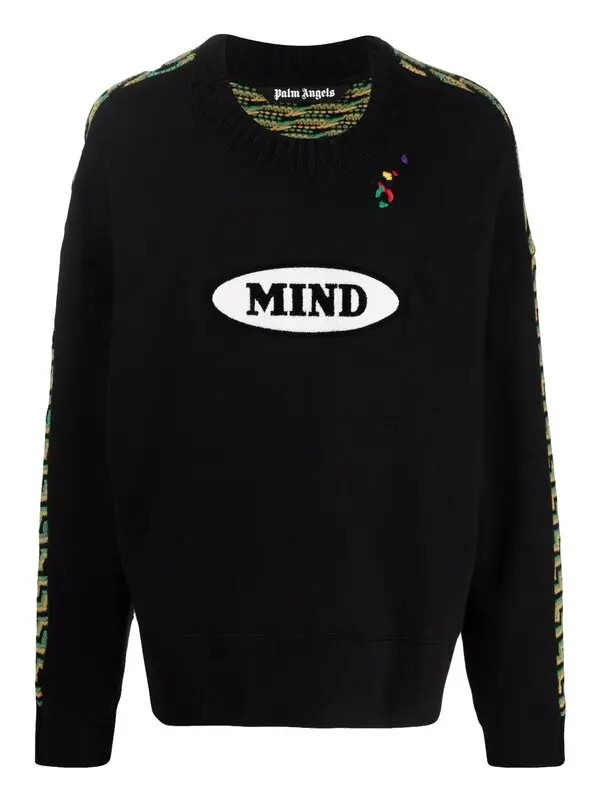Palm Angels X Missoni Patch-detail Crew-neck Jumper - Black