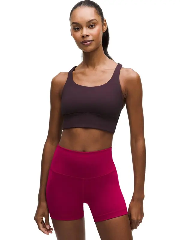 Lululemon Energy Longline Bra - Black Plum