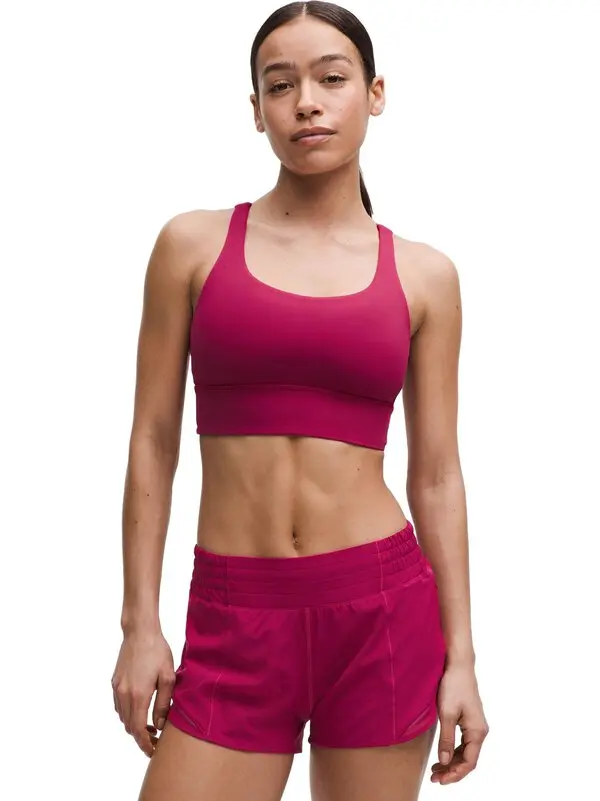 Lululemon Energy Longline Bra - Magenta Smoke