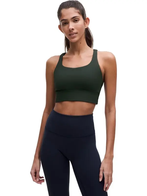 Lululemon Energy Longline Bra - Rainforest Green