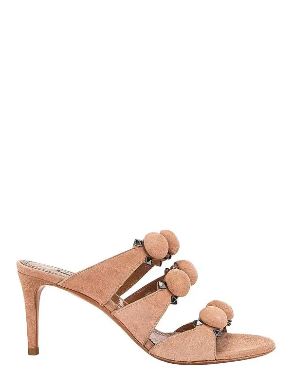 Alaïa Pom Pom Studded Mules - Chair