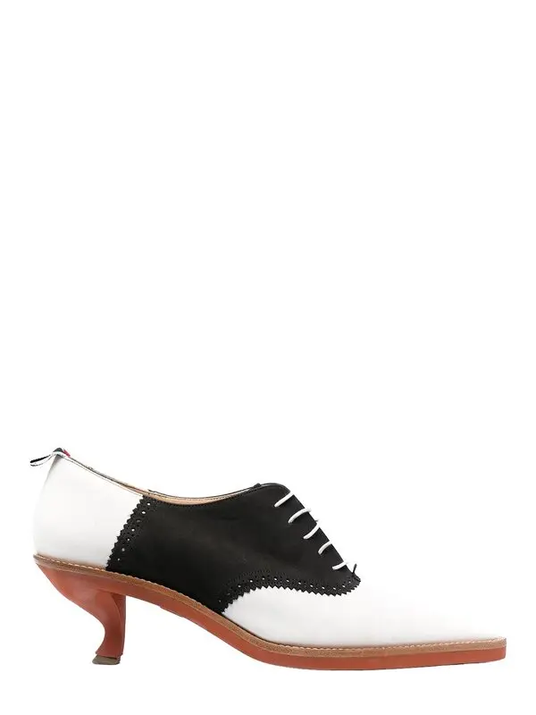 Thom Browne Lace-up 50mm Heeled Pumps - White