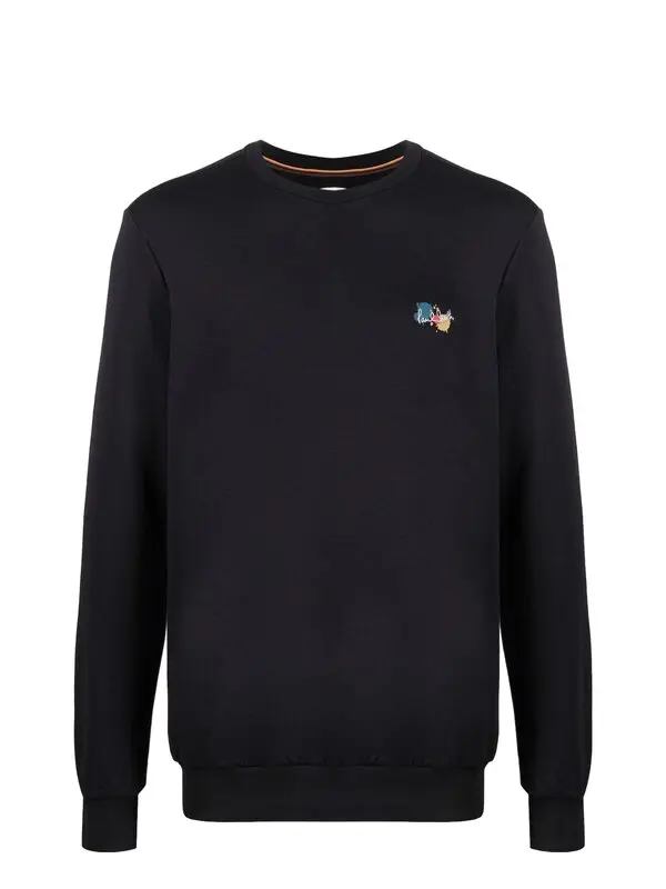 Paul Smith Logo-print Crew-neck Sweatshirt - Blue