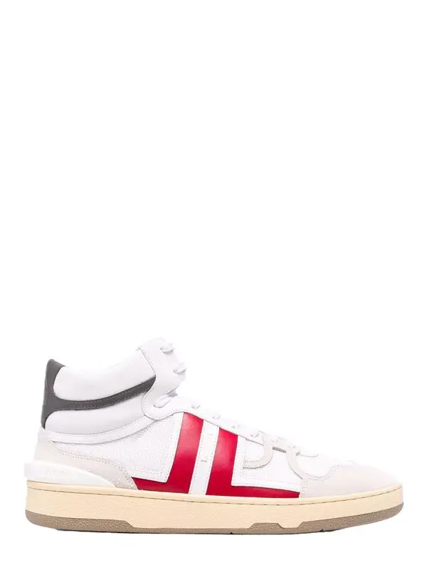LANVIN Logo-patch Lace-up Sneakers - White