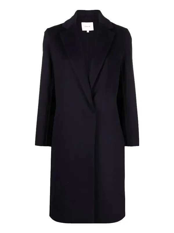 Vince Single-breasted Fitted Coat - Blue
