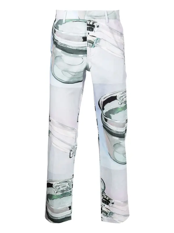 Rochambeau X Nick Farhi Pyrex-print Trousers - Grey