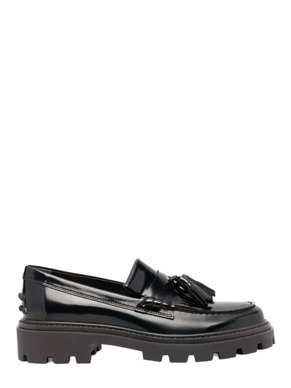 TOD'S Tassel Detail Loafers - Black