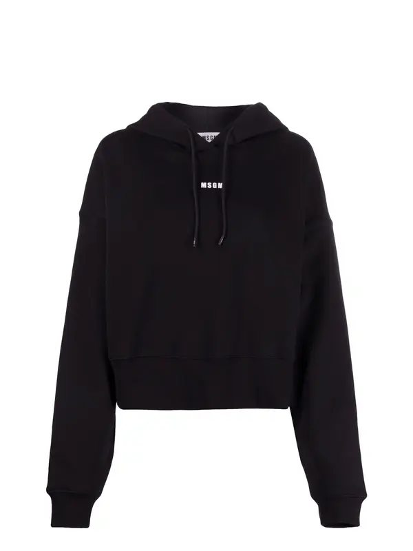 MSGM Logo-print Hoodie - Black