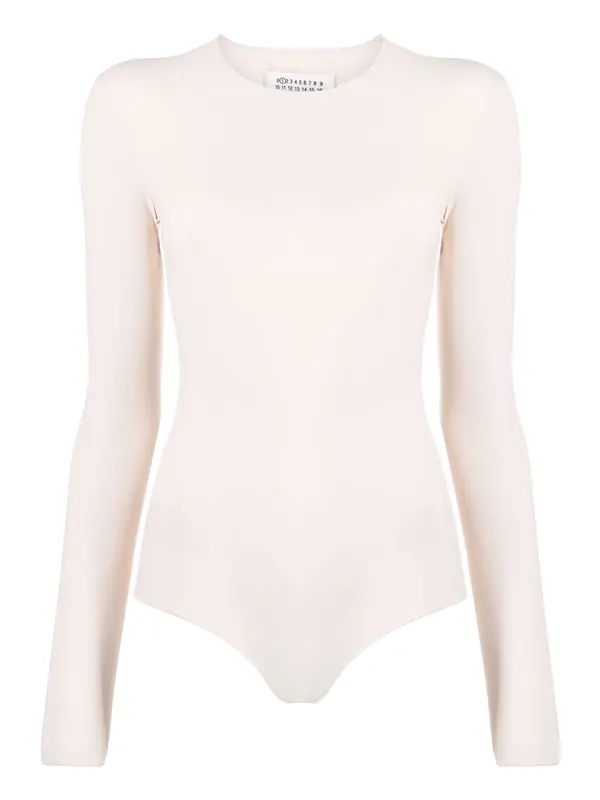 MAISON MARGIELA Round-neck Bodysuit - Neutrals