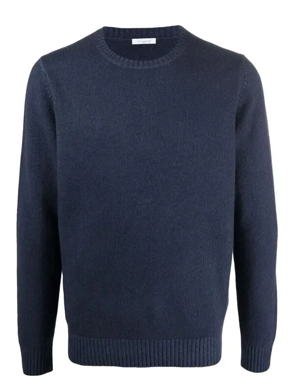 Malo Crew-neck Cashmere Jumper - Blue