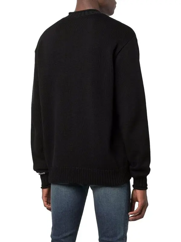 COUNTY OF MILAN Geometric Patch Jumper - Black