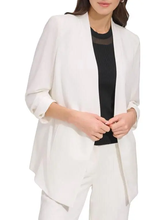 Dkny Open Front Blazer - Ivory