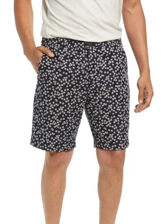 Oliver Peoples Floral Cotton Shorts - Navy