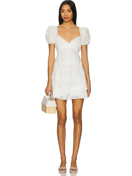 For Love & Lemons Rosalyn Mini Dress - White