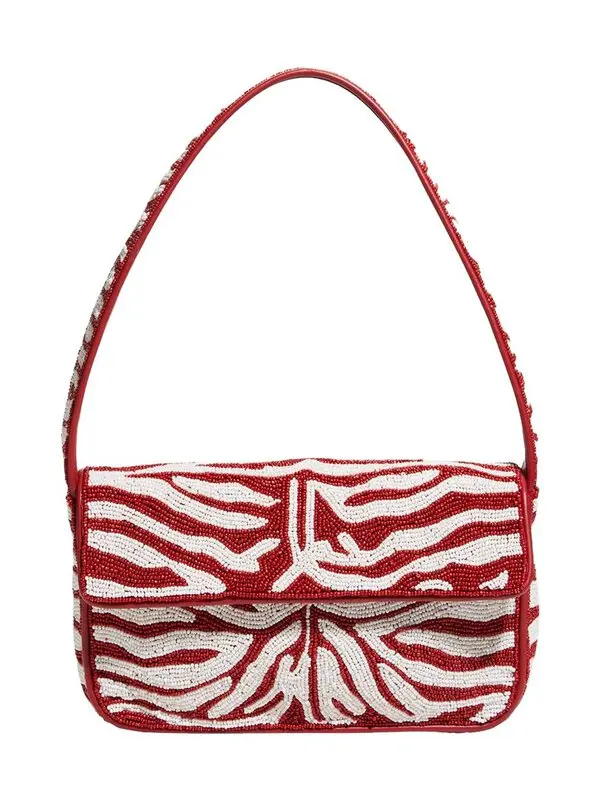 Staud Tommy Floral Shoulder Bag - Red