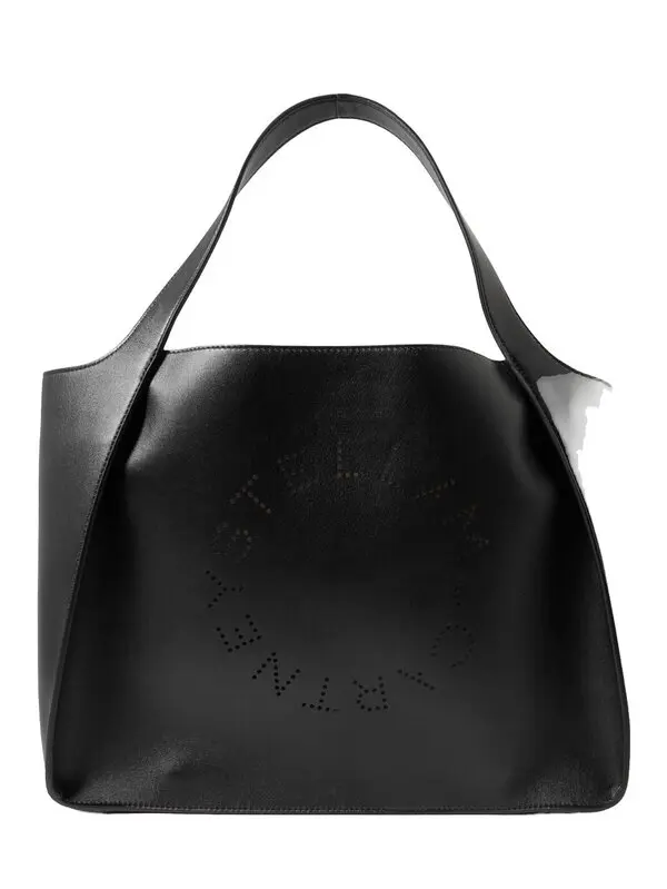Stella McCartney Net Sustain Medium Vegetarian Leather Tote - Black